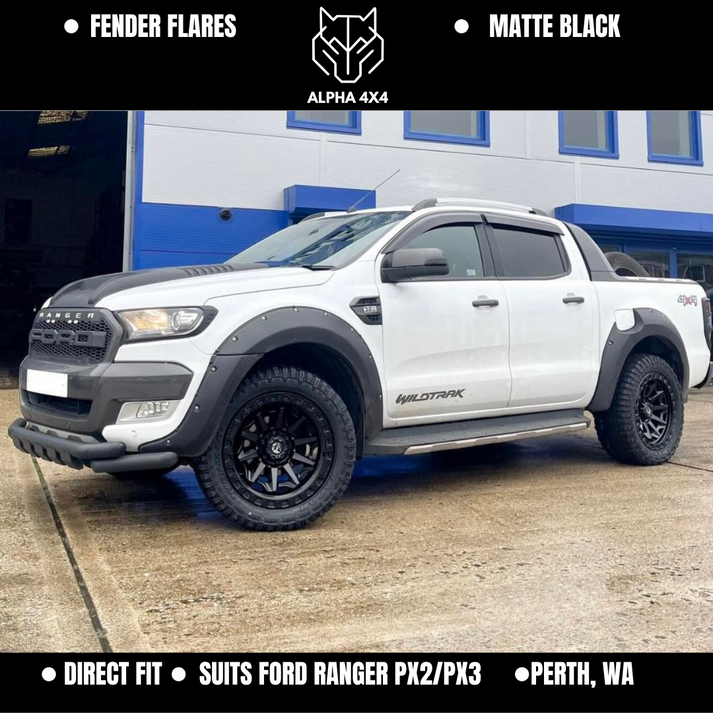 Ford Ranger PX2 / PX3 Jungle Fender Flares Matte Black 2015 - 2022 ...