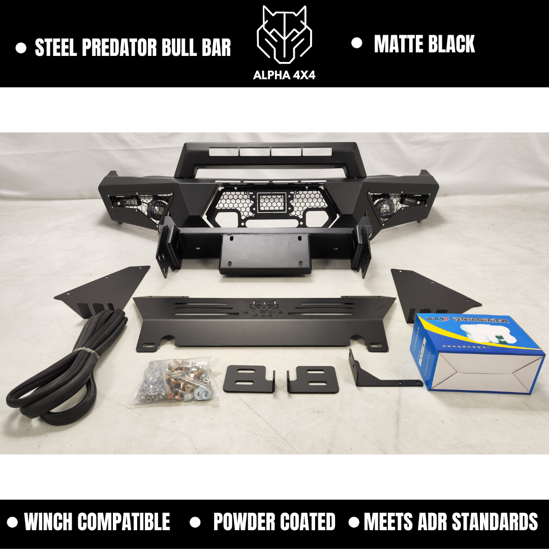 Alpha 4WD Predator Steel Bull Bar for Mitsubishi Triton MQ 2015 - 2018 ...