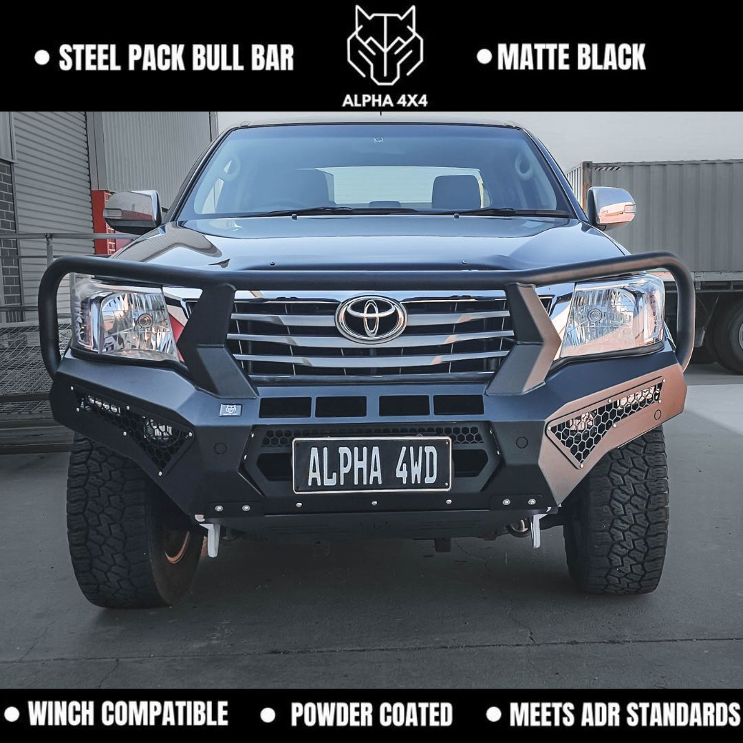 Alpha 4WD Steel Pack Bull Bar for Toyota Hilux N70 2011 - 2015 – ALPHA 4X4