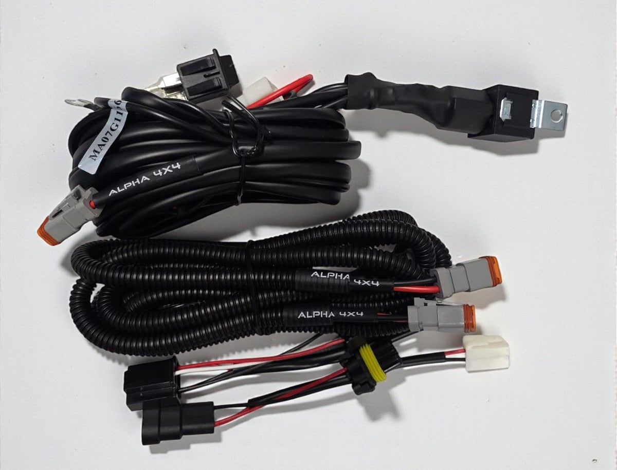 Apex vision driving lights wiring harness – ALPHA 4X4