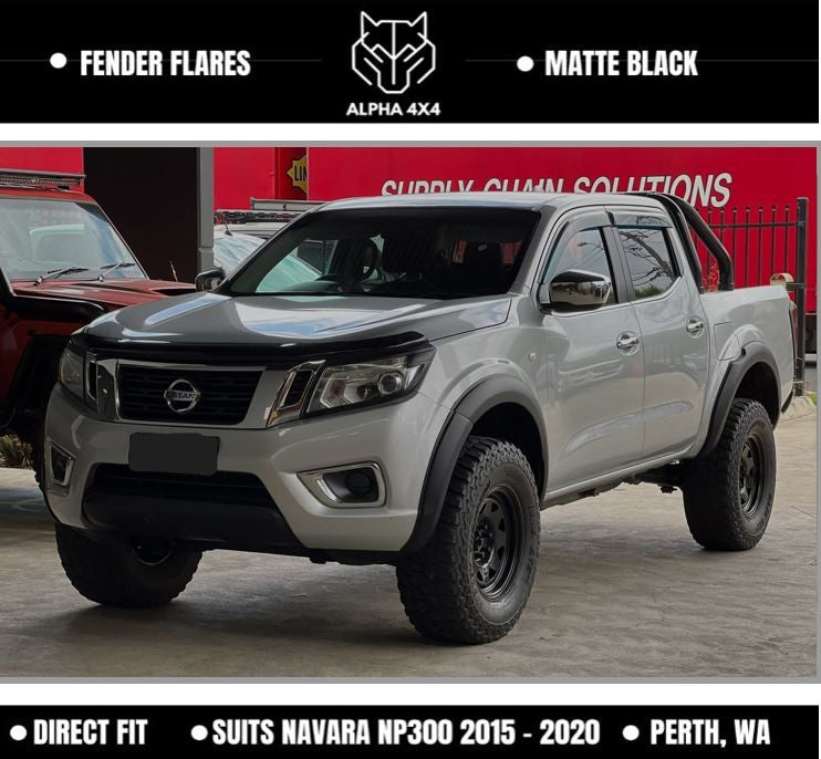Nissan Navara NP300 D23 Smooth matte black OEM Slim Fender Flares 2015 ...