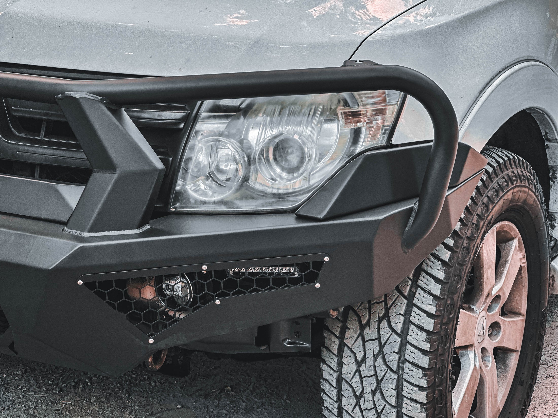 Alpha 4WD Pack Steel Bull Bar for Mitsubishi Pajero NS NT NX NW 2007 ...